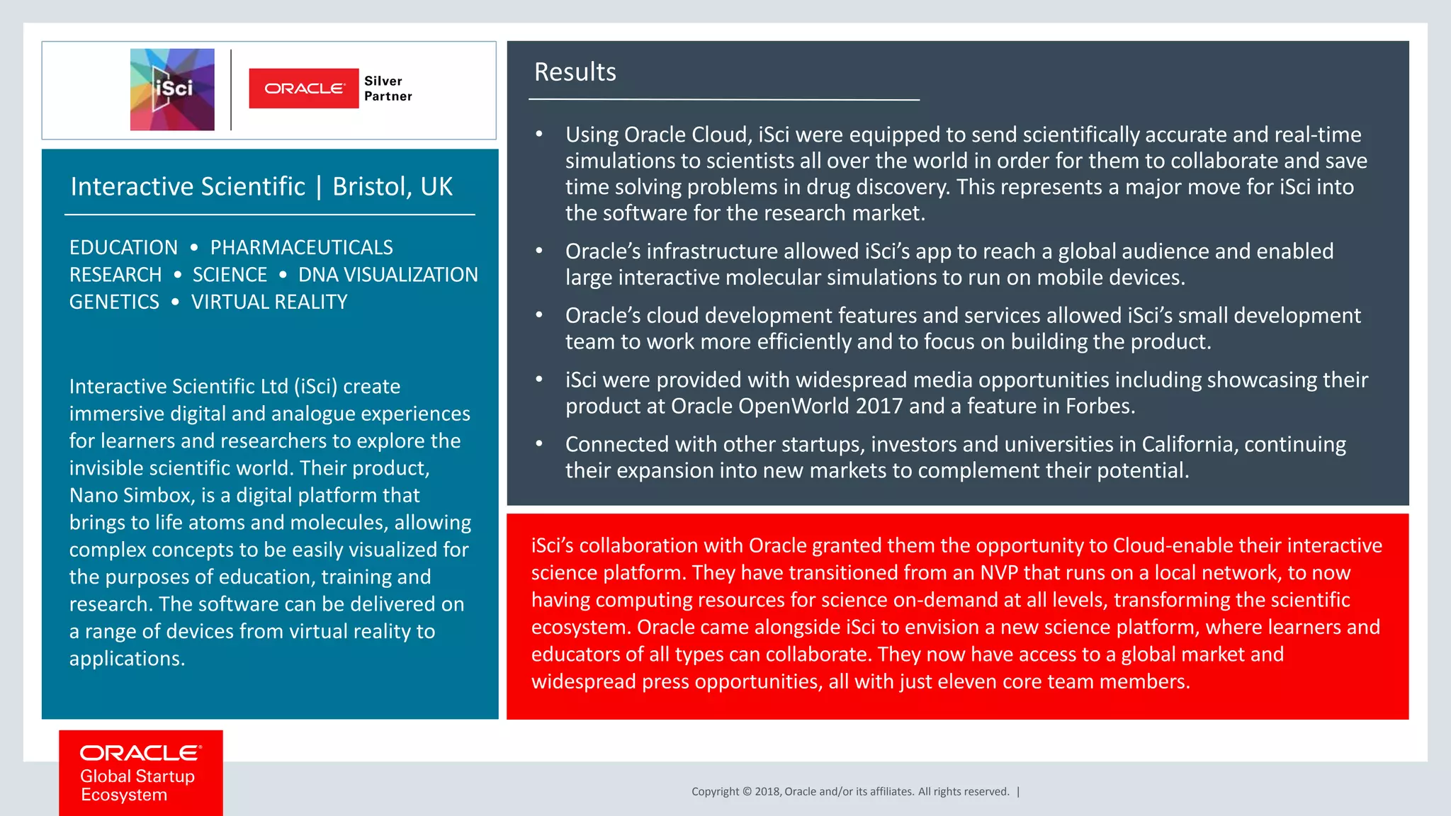 Oracle Global Startup Ecosystem Overview August 2018 | PPT