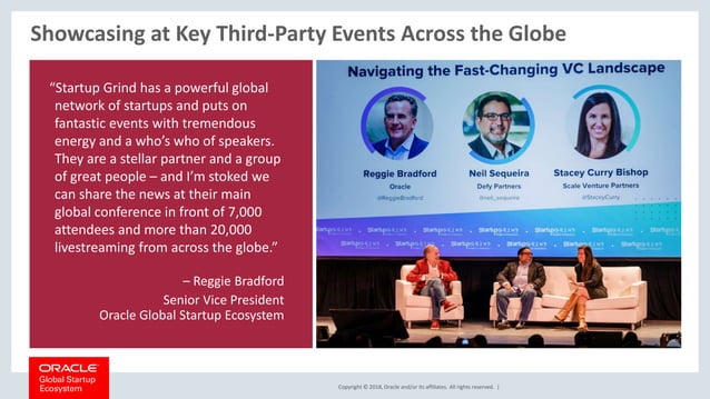 Oracle Global Startup Ecosystem Overview August 2018 | PPT