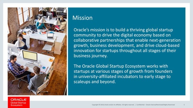 Oracle Global Startup Ecosystem Overview August 2018 | PPT
