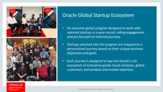Oracle Global Startup Ecosystem Overview August 2018 | PPT