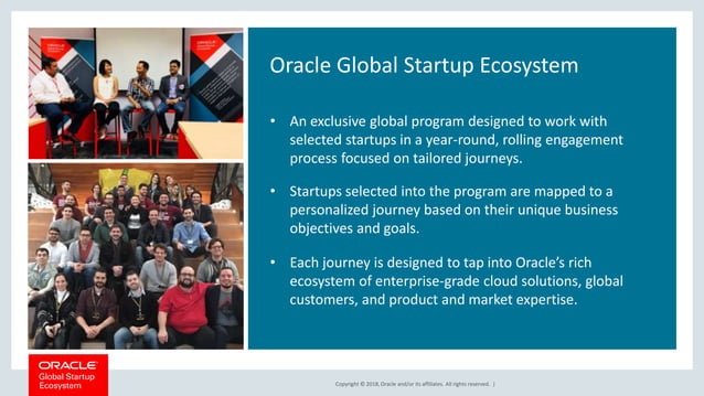 Oracle Global Startup Ecosystem Overview August 2018 | PPT