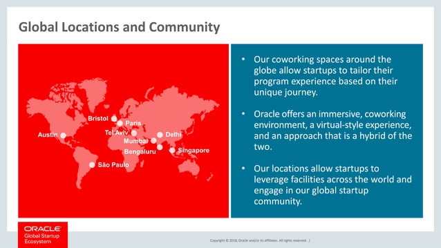 Oracle Global Startup Ecosystem Overview August 2018 | PPT