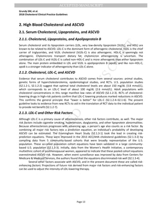 2018 guidelines on the management of blood cholesterol | PDF