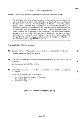 2018 Higher History exam | PDF