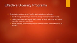Organization Behaviour diversity in organizations | PPTX