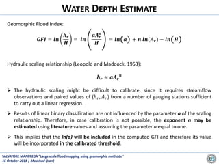 LARGE SCALE FLOOD MAPPING USING GEOMORPHIC METHODS | PDF