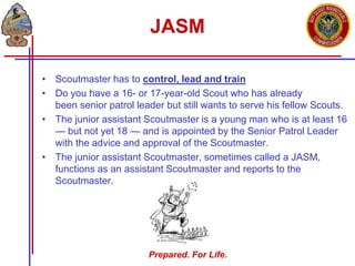 Junior Assistant Scoutmaster (JASM) | PPTX