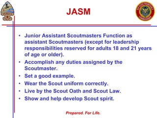 Junior Assistant Scoutmaster (JASM) | PPTX