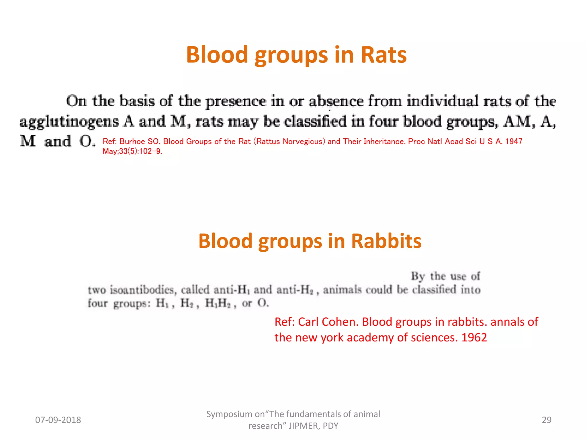 Blood sample collection in lab. animals | PPTX
