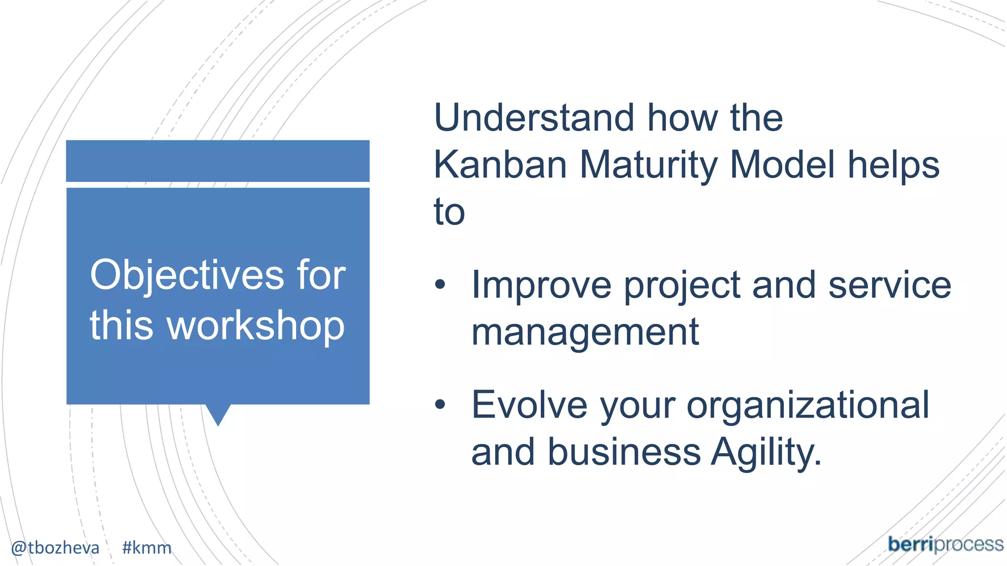 Lean Kanban India 2018 | Kanban Maturity Model: Managing project and service in a fit-for ...