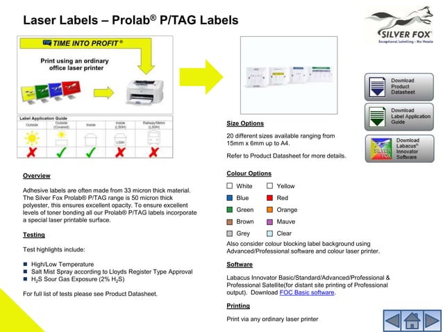 Silver Fox Label Solutions Guide - 2018 | PPTX | Technology & Computing