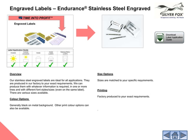 Silver Fox Label Solutions Guide - 2018 | PPT
