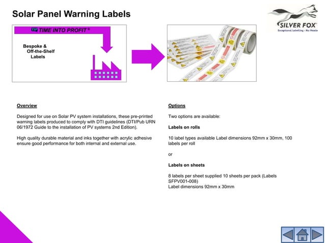 Silver Fox Label Solutions Guide - 2018 | PPT