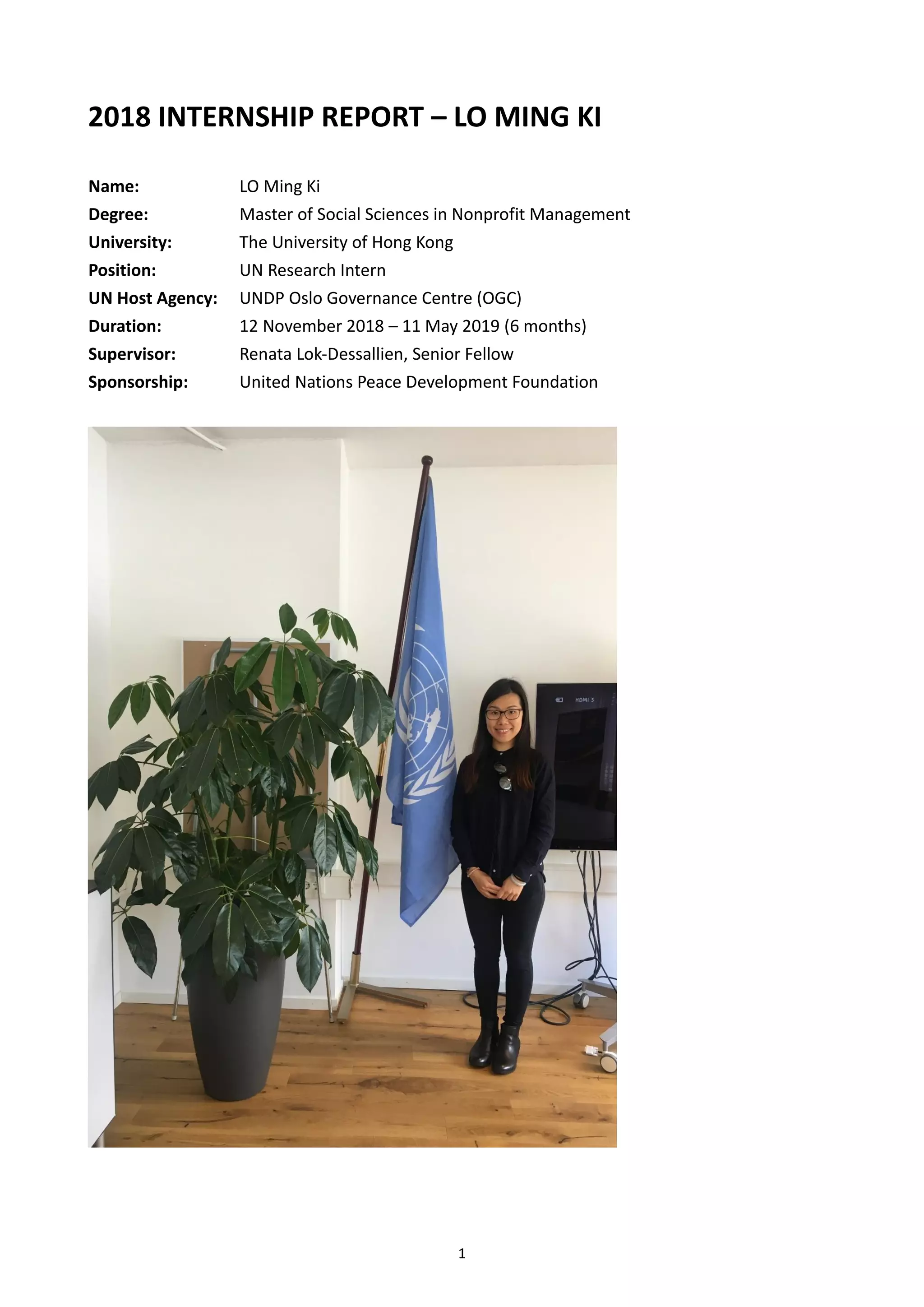 LO Ming Ki Internship Report | PDF