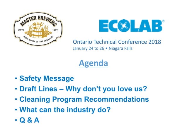 Draft Beer Line & Tap Cleaning by Marc Desrochers, Ecolab | PDF ...