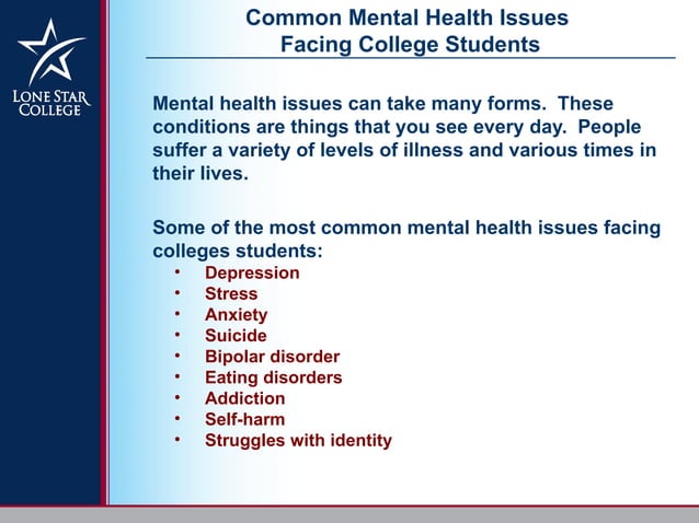 Mental Health for College Students powerpoint | PPTX