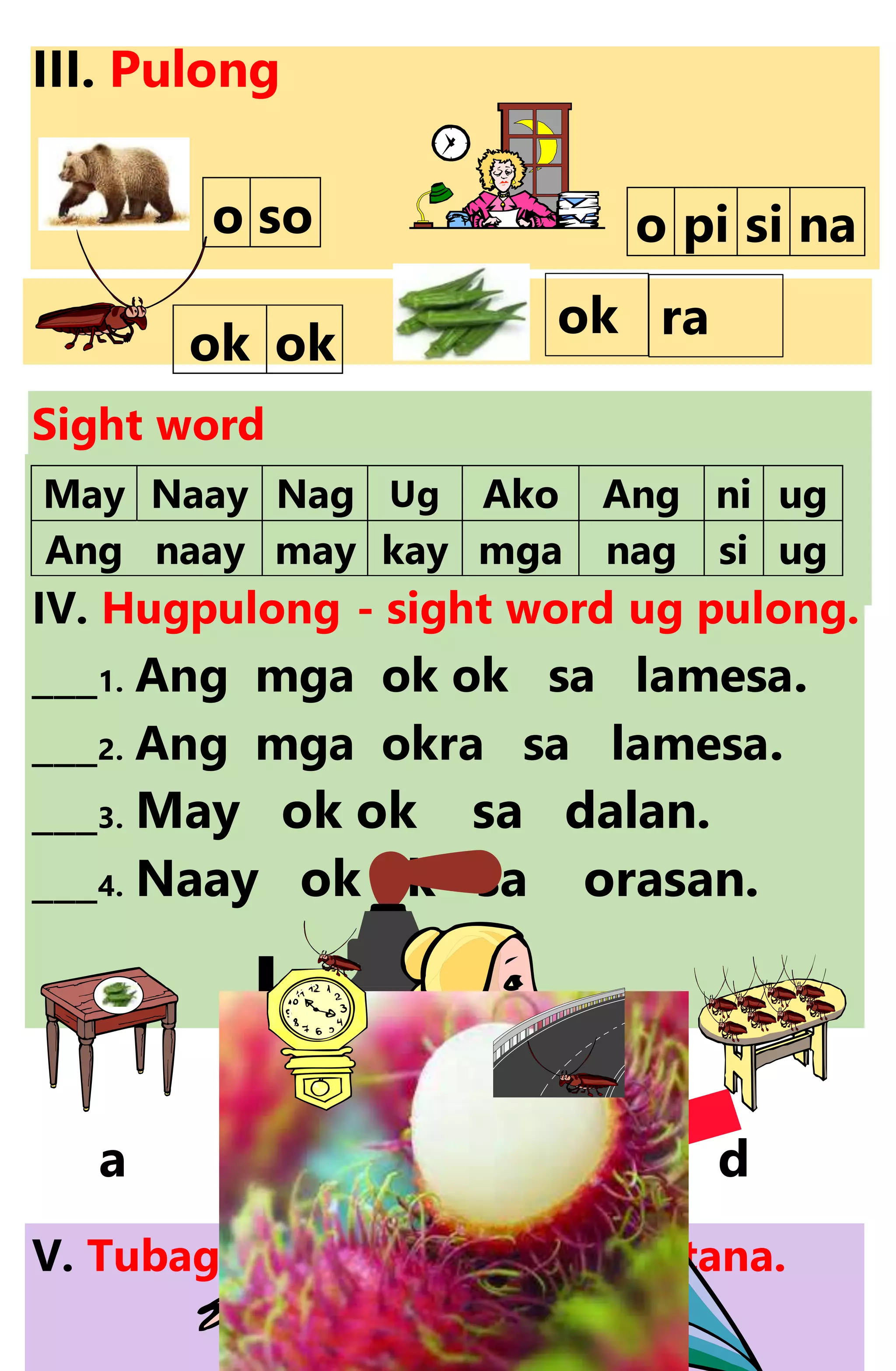 2018 mother tongue reading bisaya q1&q2 | DOCX