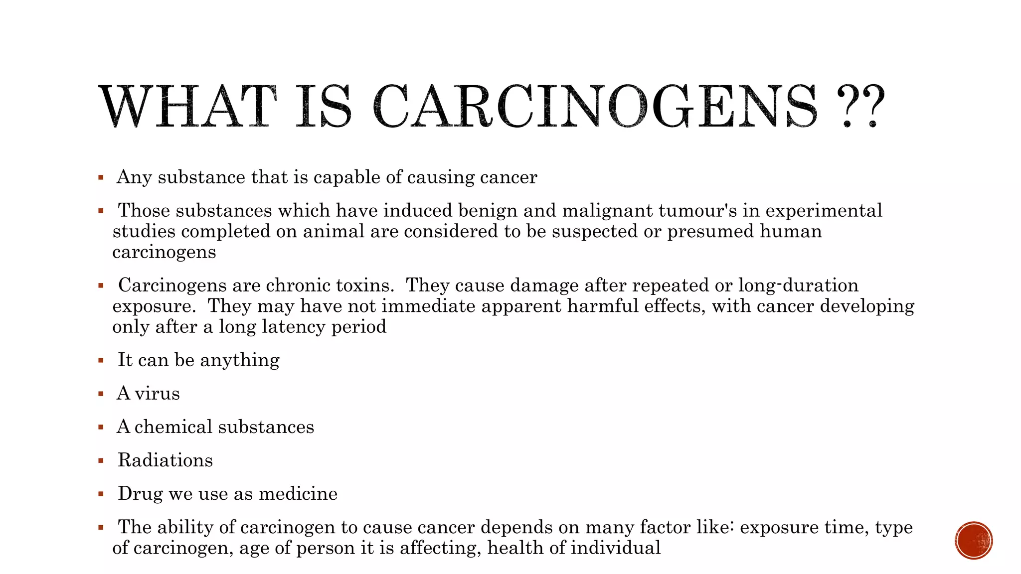 Carcinogenic substances | PPTX