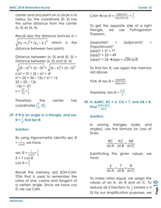 2018 mtap for g10 with answers | PDF