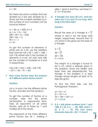 2018 mtap for g10 with answers | PDF