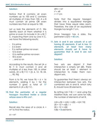2018 mtap for g10 with answers | PDF