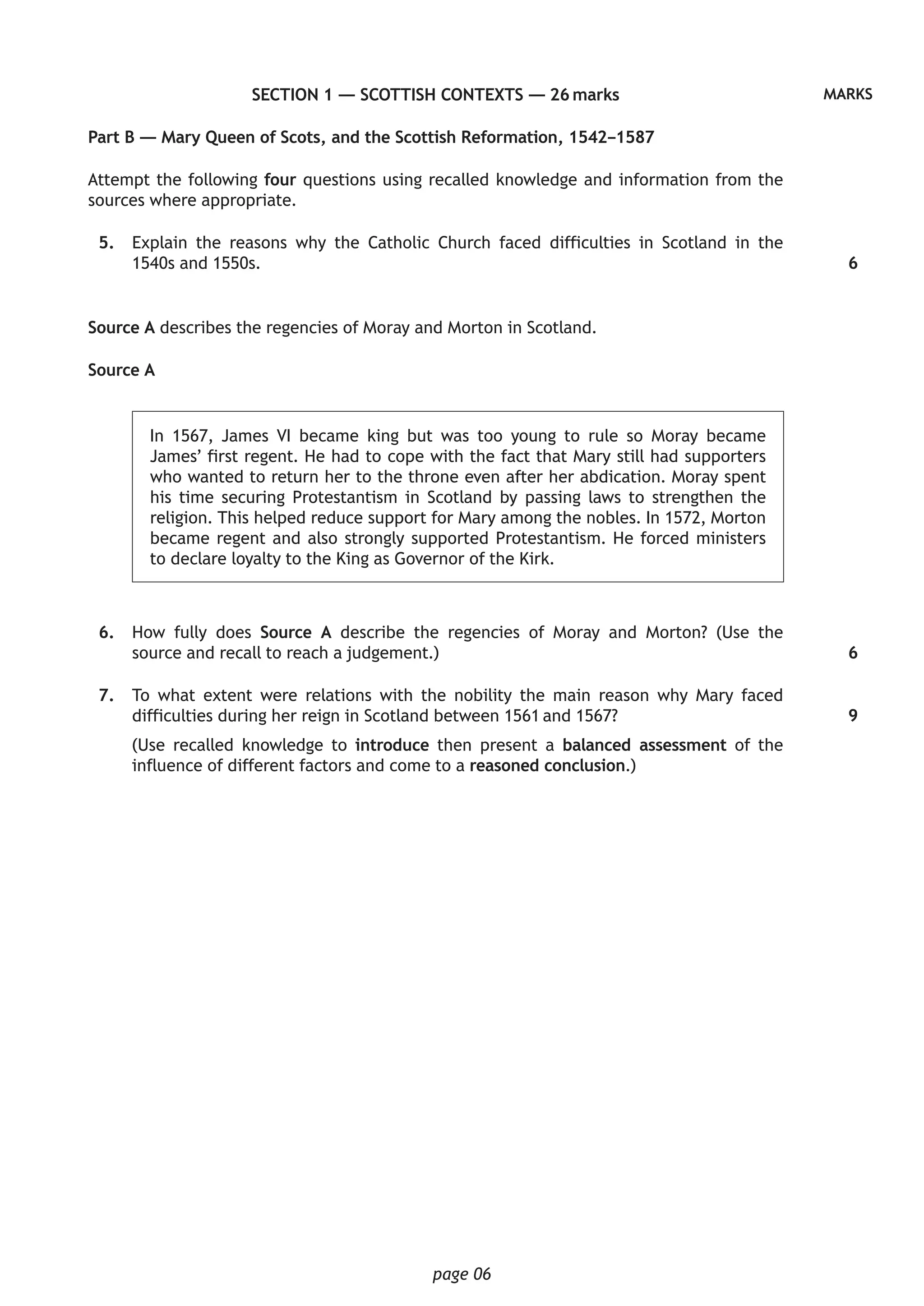 2018 National 5 History exam | PDF