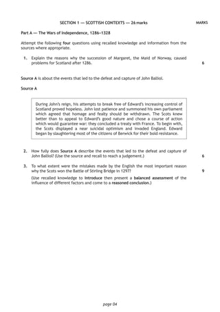 2018 National 5 History exam | PDF