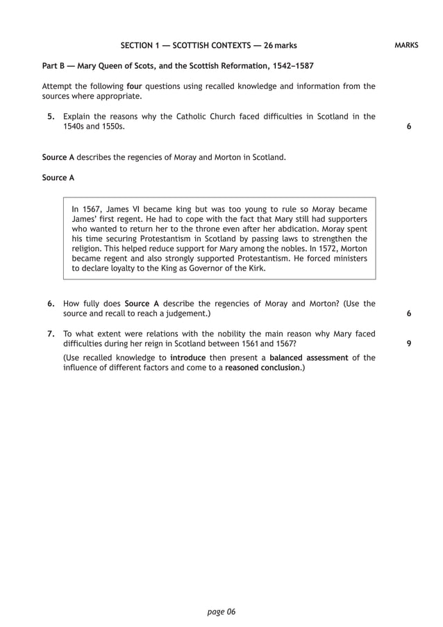 2018 National 5 History exam | PDF