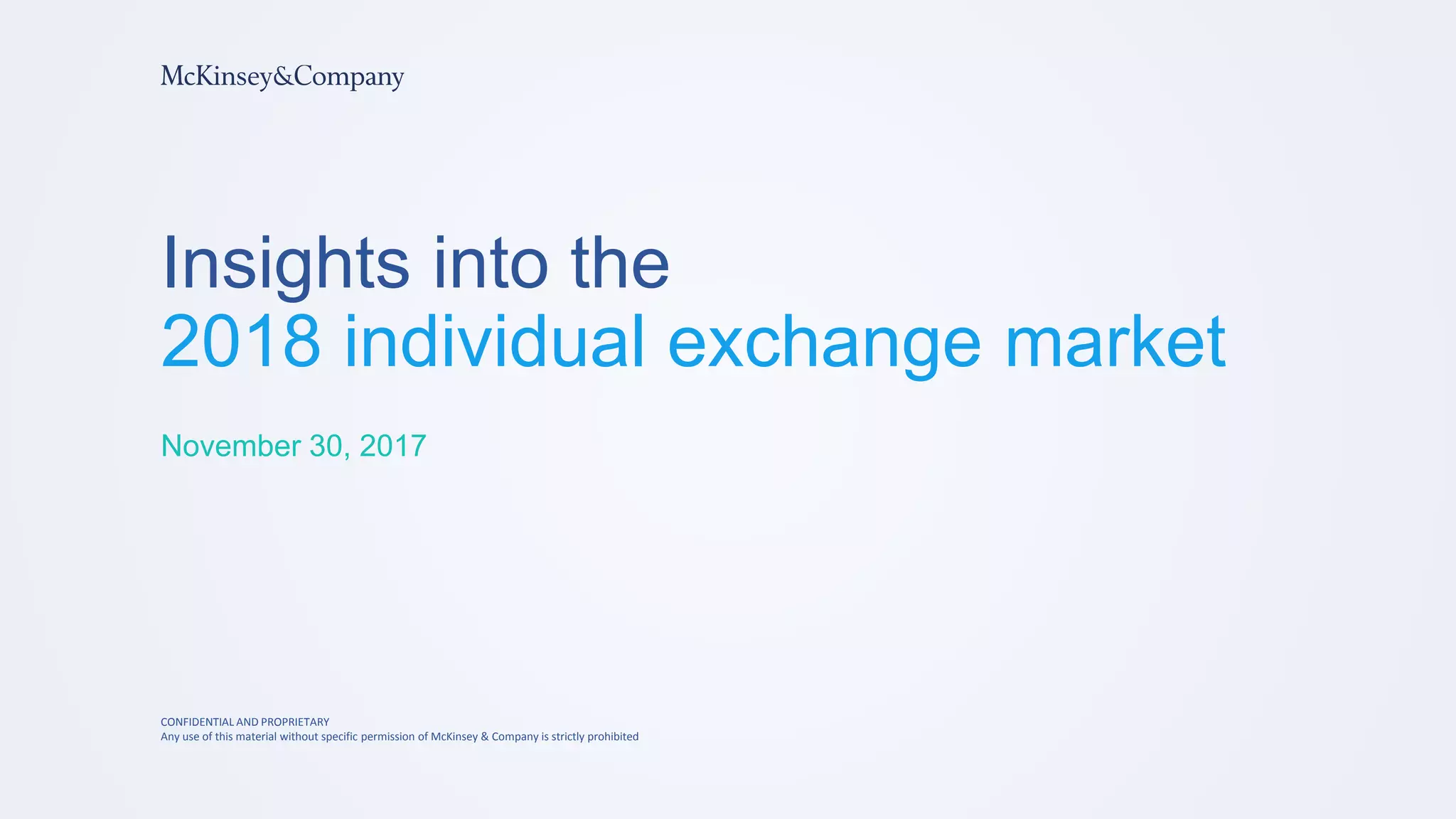 Insight into the 2018 individual exchange market - PPT | PPT