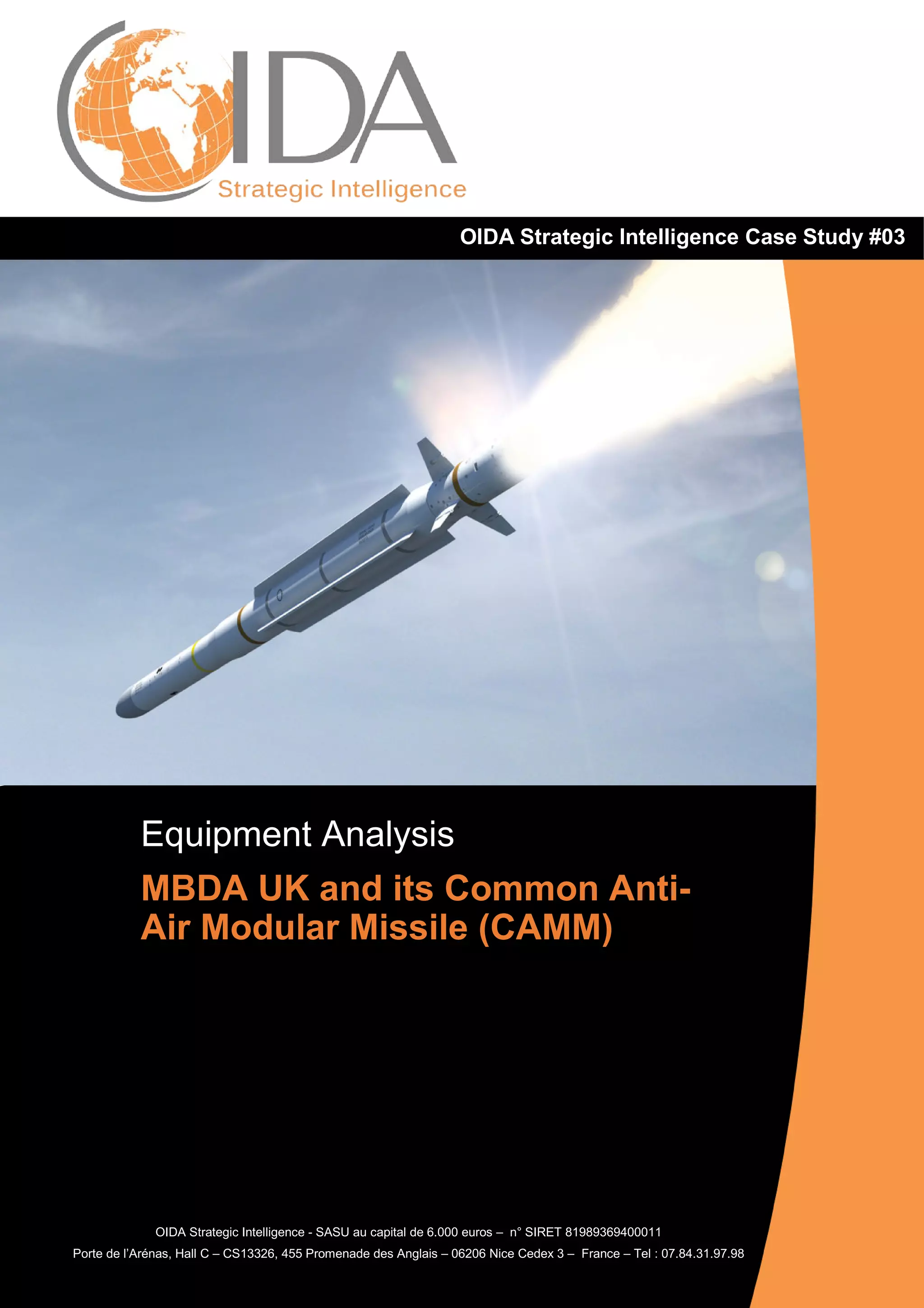 Equipment Analysis - MBDA UK and its Common Anti-Air Modular Missile ...
