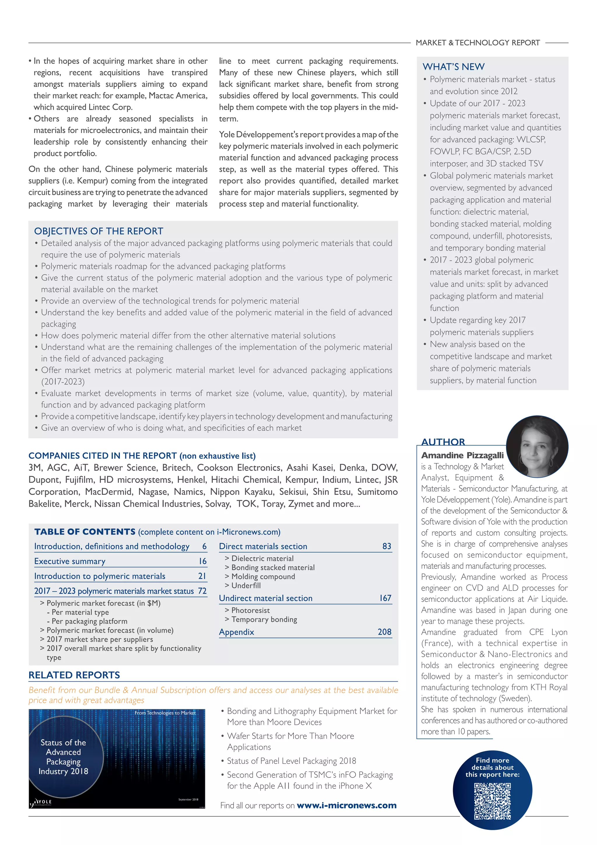 Polymeric Materials for Advanced Packaging at the Wafer-Level 2018 ...