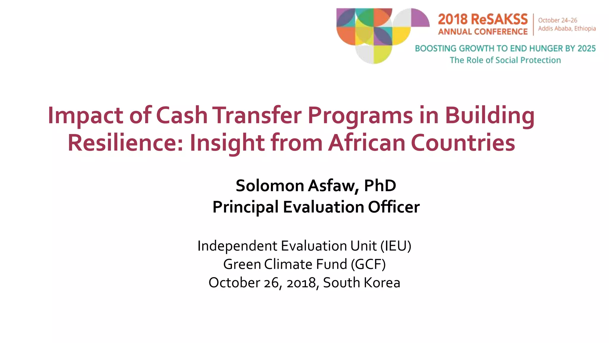 Impact of Cash Transfer Programs in Building Resilience: Insight from ...