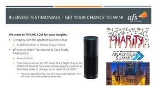 Joe Bellini - AFS CEO - TPM Customer Event Opening Remarks | PPT