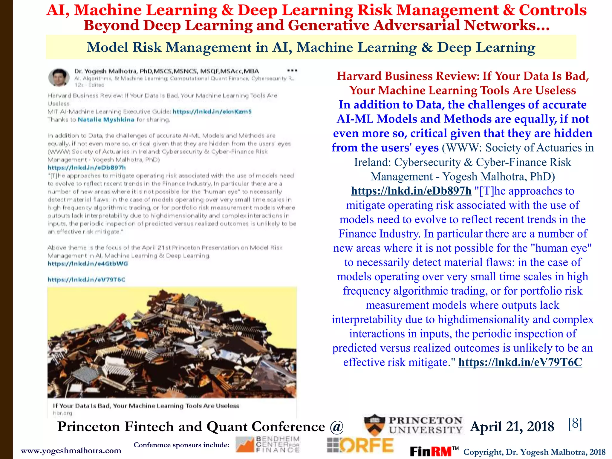 2018 Princeton Fintech & Quant Conference: AI, Machine Learning & Deep Learning Risk Management ...