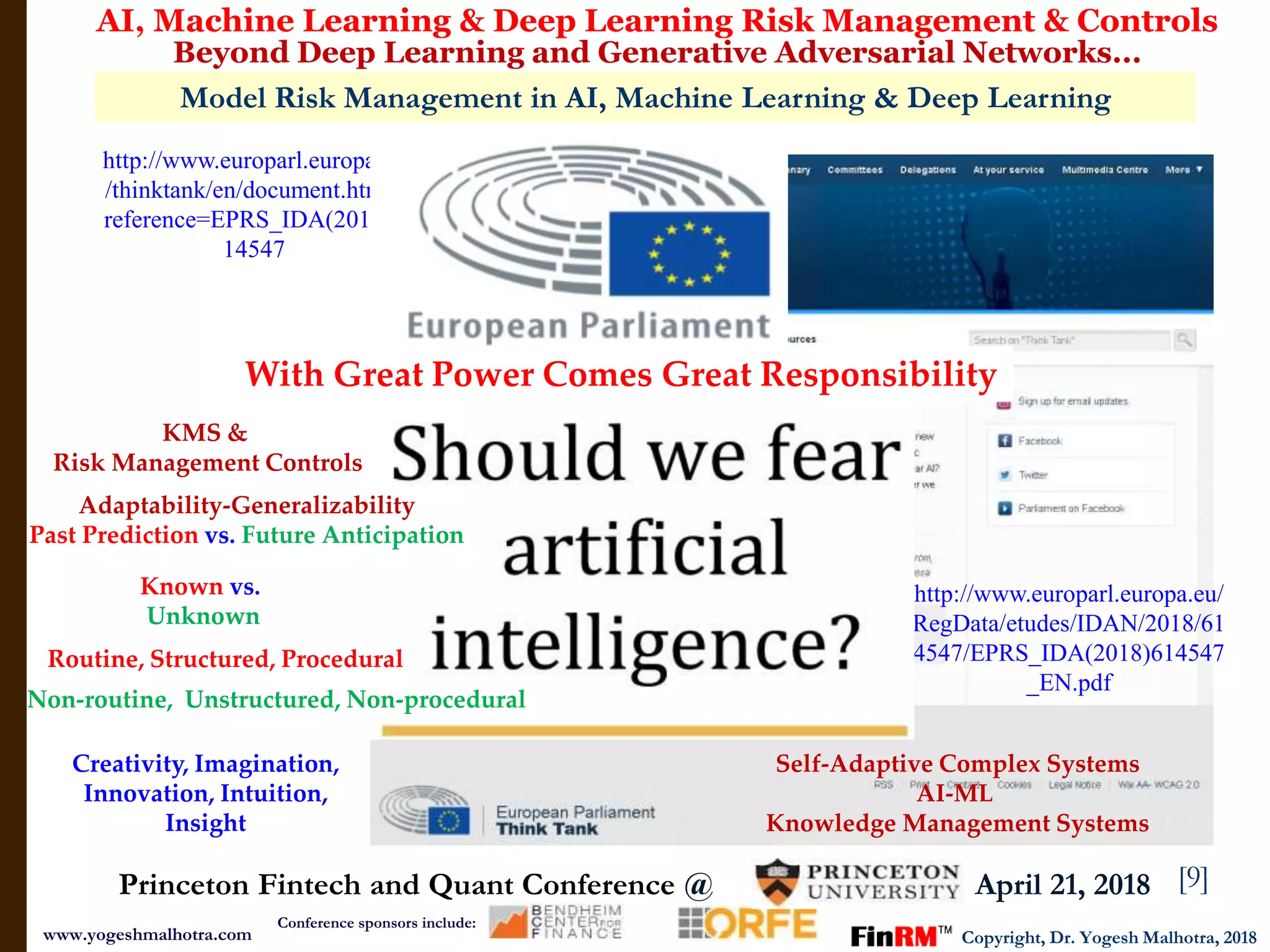 2018 Princeton Fintech & Quant Conference: AI, Machine Learning & Deep Learning Risk Management ...