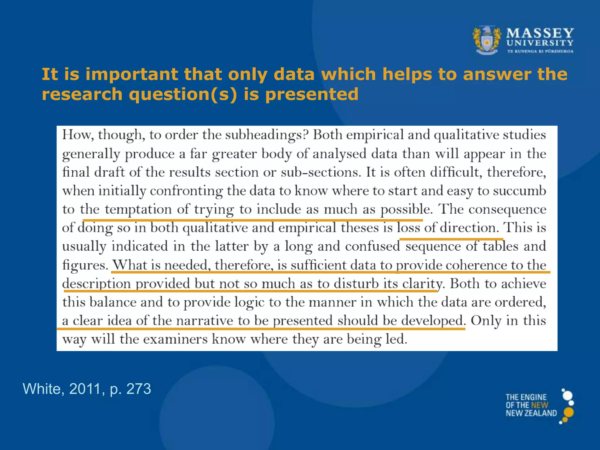 Writing results and discussion chapters for quantitative research | PPTX