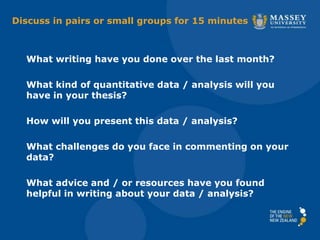 Writing results and discussion chapters for quantitative research | PPTX