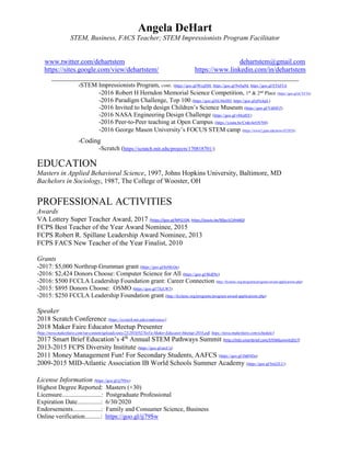 Angela DeHart STEM Resume | PDF
