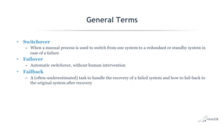 Choosing the right high availability strategy | PPT