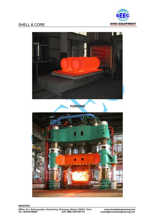 Roll shell, roll core, Aluminum casting & rolling machine | PDF ...