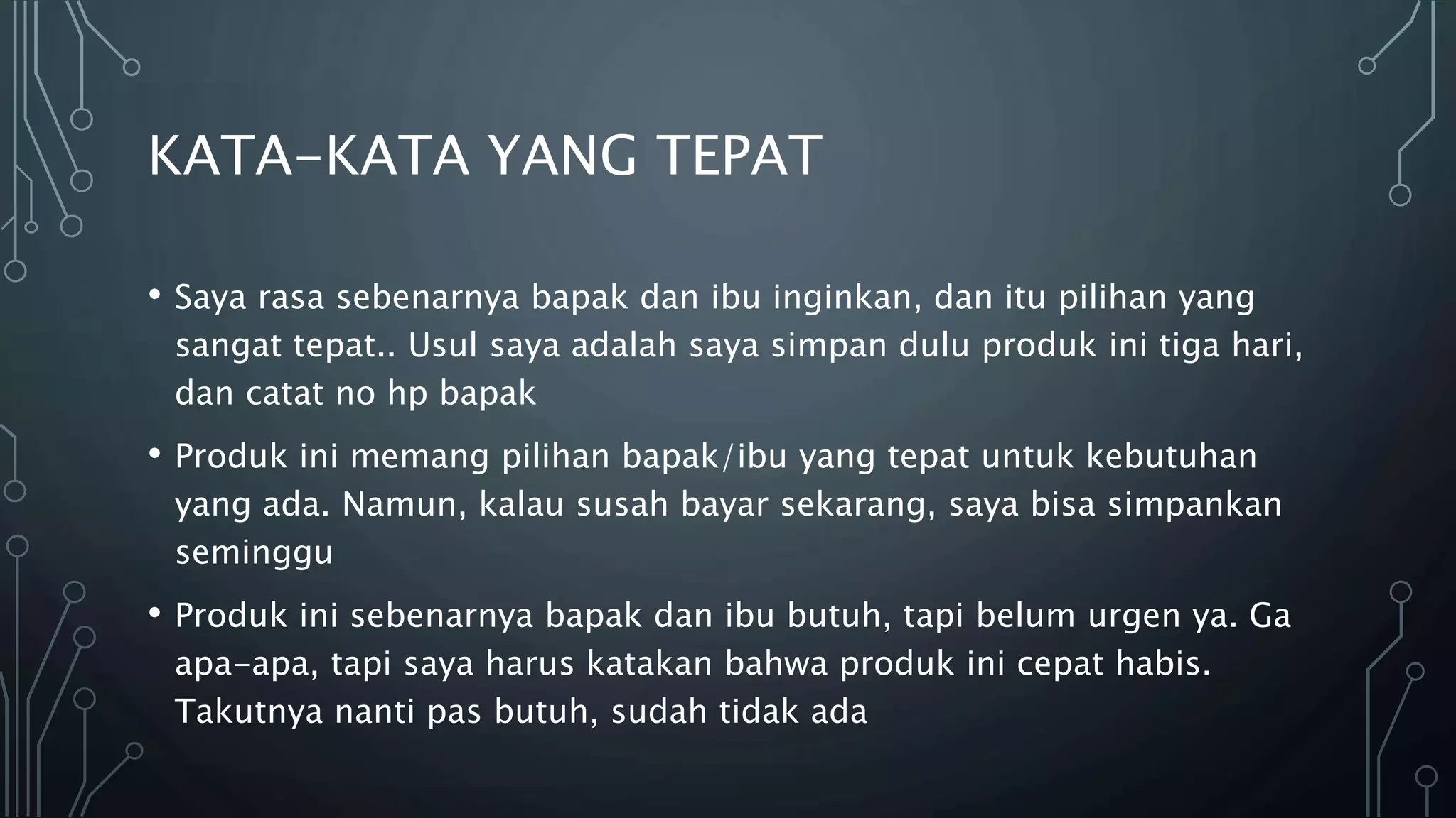 secret of selling skill skill wiraniaga | PPTX