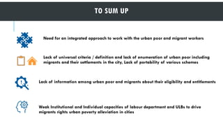 Urban Poverty, Migrants, Livelihood Issues in India | PDF