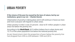 Urban Poverty, Migrants, Livelihood Issues in India | PDF