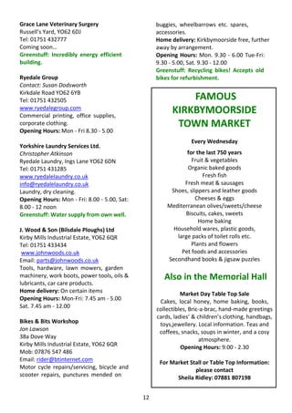 Kirkbymoorside 2018 Shopping Guide | PDF