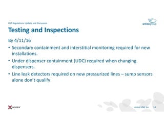 2018 UST Regulations Update: What You Need to Know | PDF | Financial ...