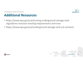 2018 UST Regulations Update: What You Need to Know | PDF | Financial ...