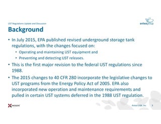 2018 UST Regulations Update: What You Need to Know | PDF | Financial ...