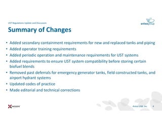 2018 UST Regulations Update: What You Need to Know | PDF | Financial ...