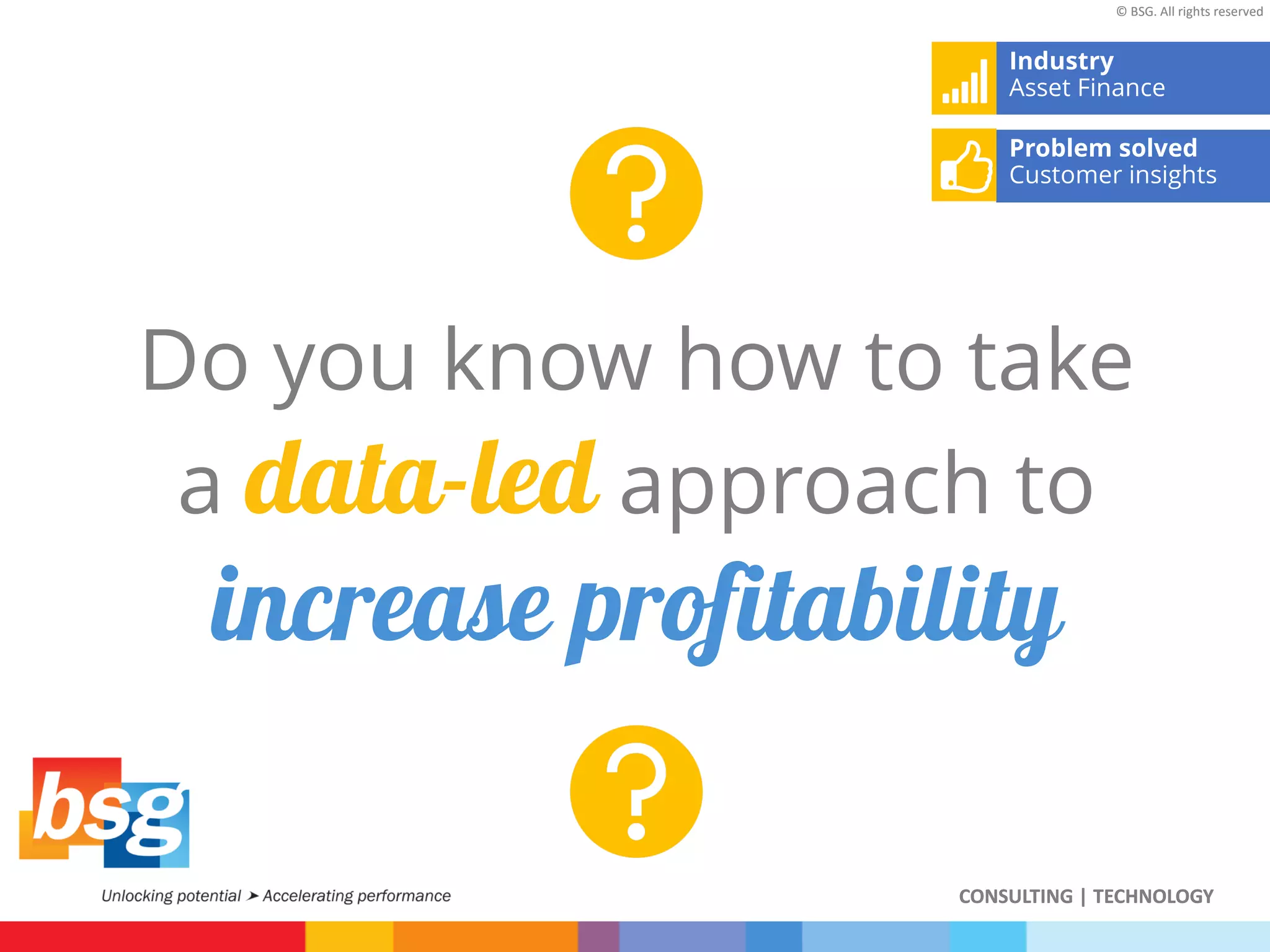 Taking a data-led approach to increasing profitability | PPT